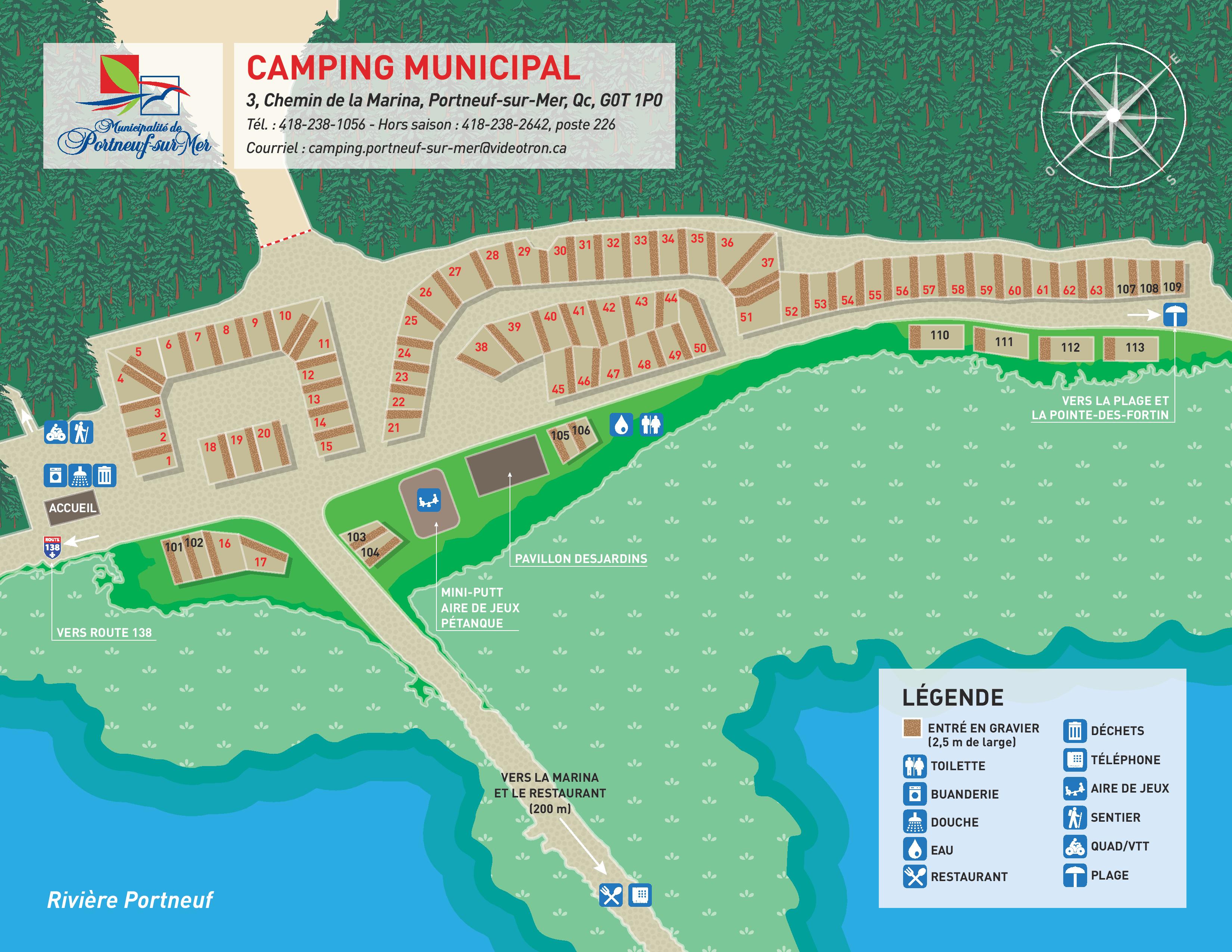 PLAN CAMPING-2018-1 | Camping Portneuf-sur-Mer